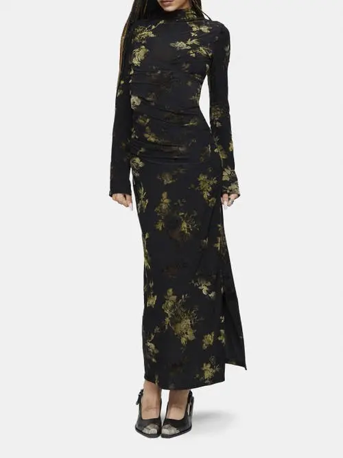 DISTURBIA High-neck Maxi Dress