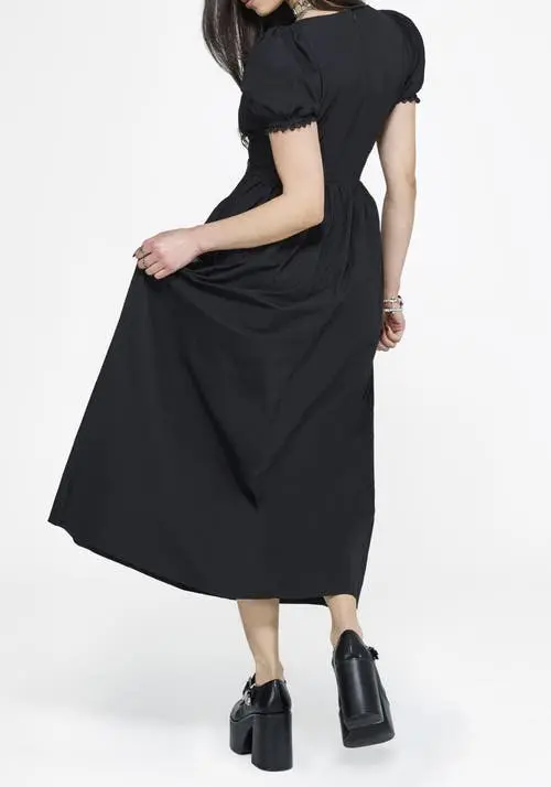 DISTURBIA Arianwen Embroidered Midaxi Dress