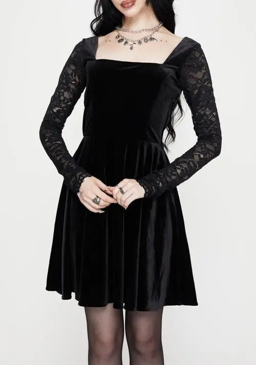 DISTURBIA Long Sleeve Flared Mini Dress