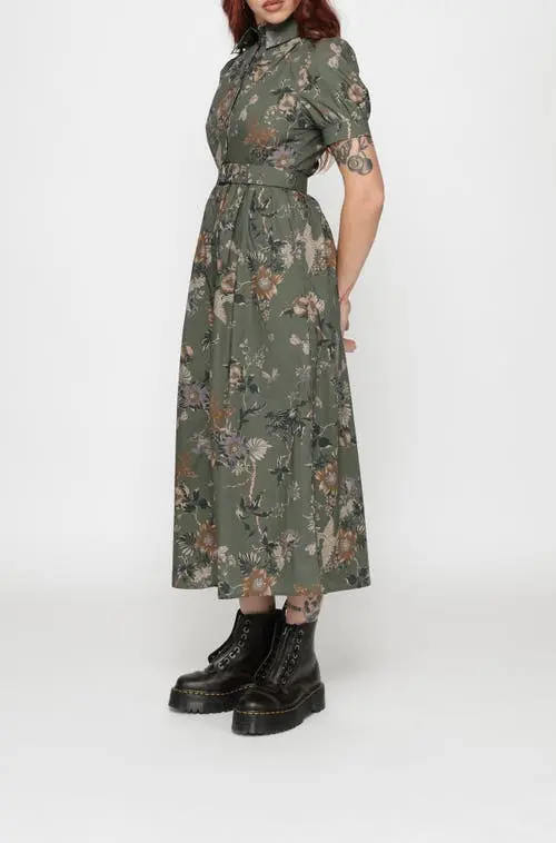 DISTURBIA Poison Eden Midi Shirt Dress