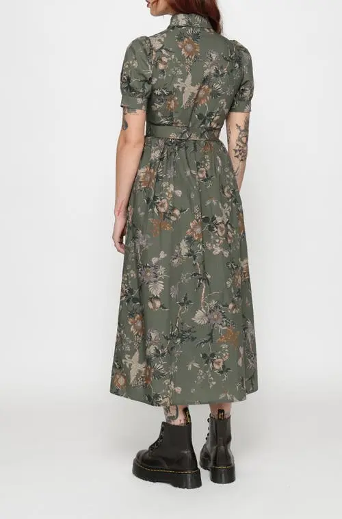 DISTURBIA Poison Eden Midi Shirt Dress