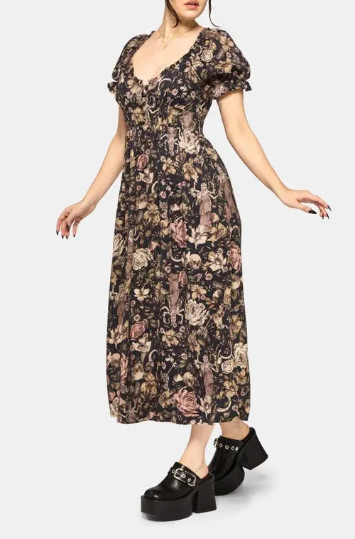 DISTURBIA Short Sleeve Midi Dress
