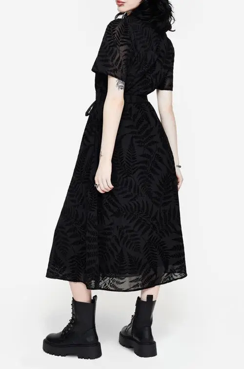 DISTURBIA Lunafern Fern Midi Shirt Dress