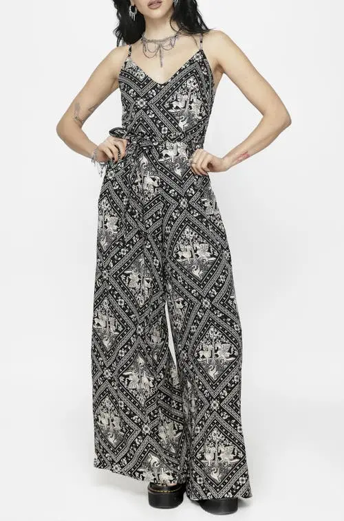 DISTURBIA Hexweave Wide Leg Cami Jumpsuit
