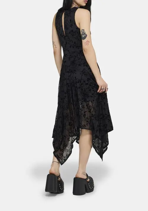 DISTURBIA Deadly Nightshade Mesh Midi Dress