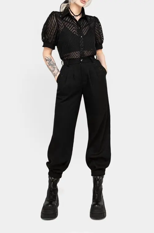 DISTURBIA Diane Embroidered Balloon Trousers