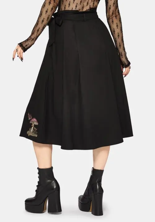 DISTURBIA Faela Fairy Embroidered Midi Skirt