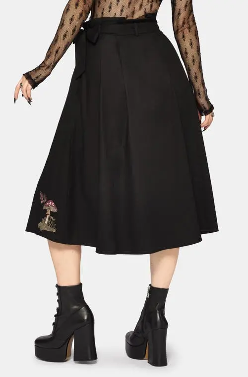 DISTURBIA Faela Fairy Embroidered Midi Skirt