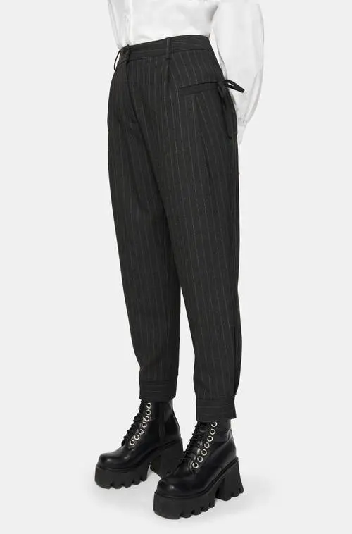 DISTURBIA Sabrina Pinstripe Trouser With Bow Detail