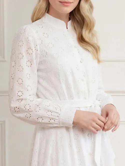 NEEDLE & THREAD Romilly Cotton Long Sleeve Shirt Dress
