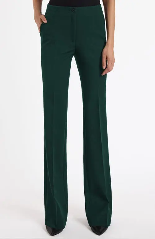 Santorelli Beth Mid-rise Flared Pant In Soft Stretch Twill - Evergreen
