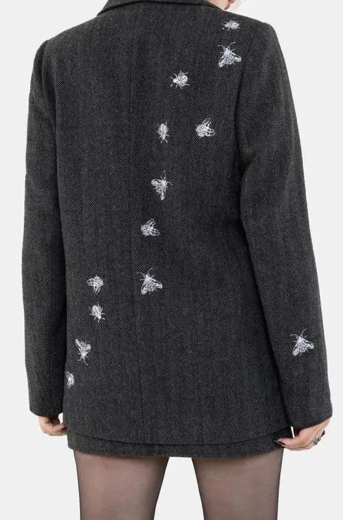 DISTURBIA Chrysina Sequin Embellished Blazer