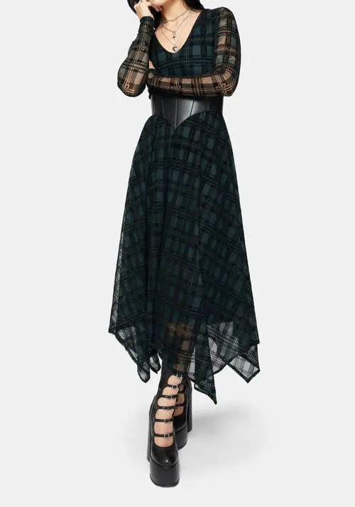 DISTURBIA Hanky Hem Midi Dress