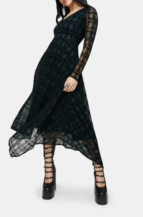 DISTURBIA Hanky Hem Midi Dress