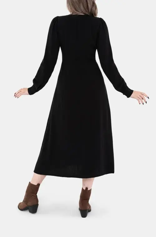 DISTURBIA Hexborn Linen-blend Baba Yaga Midi Dress