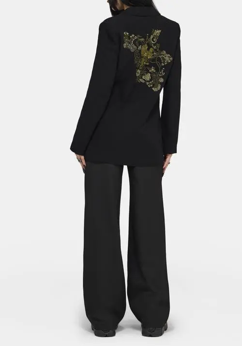 DISTURBIA Ellis Embroidered Longline Blazer