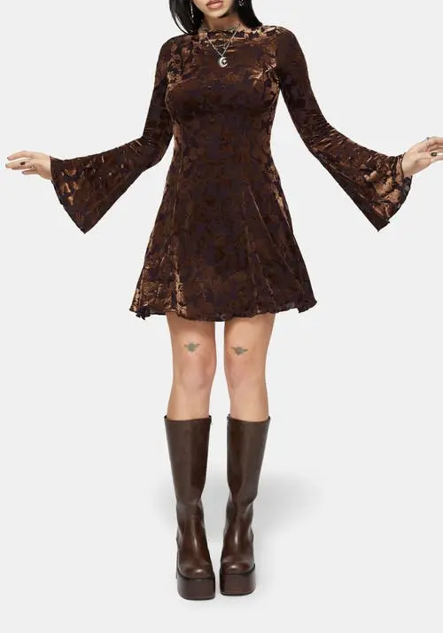 DISTURBIA Sienna Devore Cowl Mini Dress