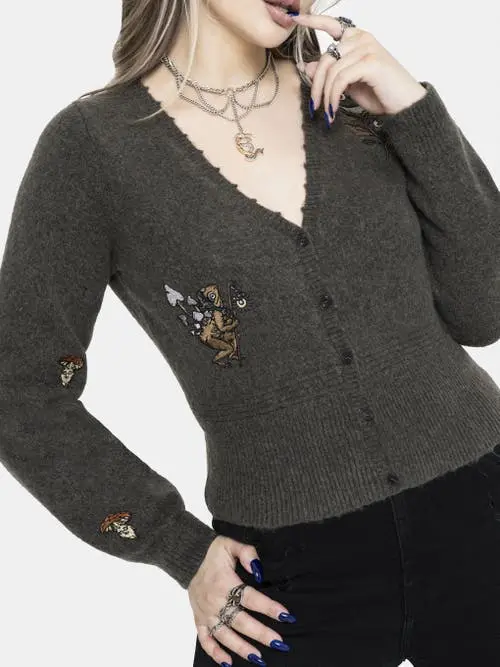 DISTURBIA Hexborn Baba Yaga Knit Cardigan