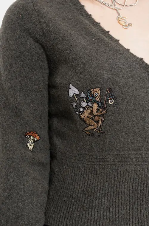 DISTURBIA Hexborn Baba Yaga Knit Cardigan