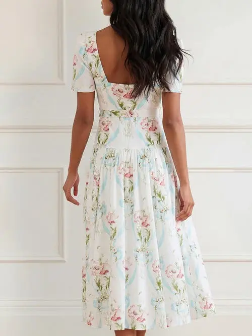 NEEDLE & THREAD Floral Ribbon Ballerina Dress