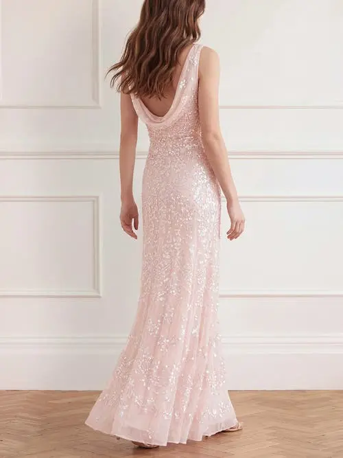 NEEDLE & THREAD Freya Embellished Georgette Gown