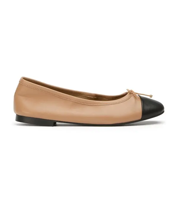 TONY BIANCO Ballet Flats With Bow Detailing And Cap Toe