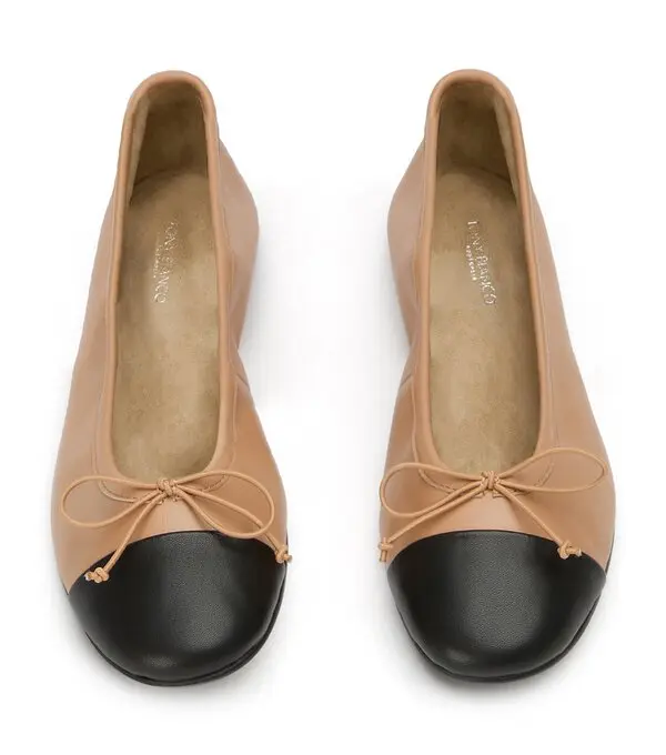 TONY BIANCO Ballet Flats With Bow Detailing And Cap Toe