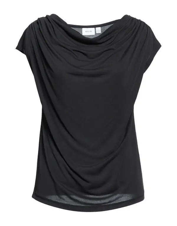 VILA Jersey Draped Neckline Top