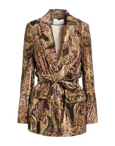 KAOS Single-breasted Blazer With Belt - Mustard