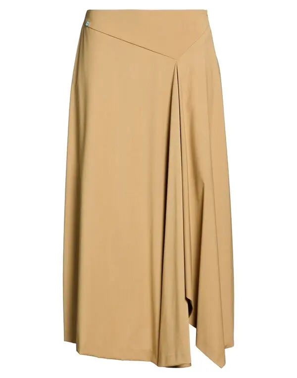 MANILA GRACE Midi Skirt Sand Size Polyester, Viscose, Wool, Elastane
