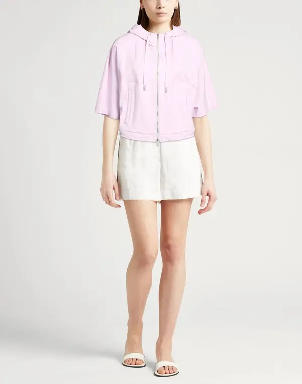 Peserico Sweatshirt Lilac Size Cotton, Elastane