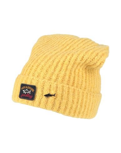 Paul & Shark Hat Mustard Size Virgin Wool, Polyamide - Yellow