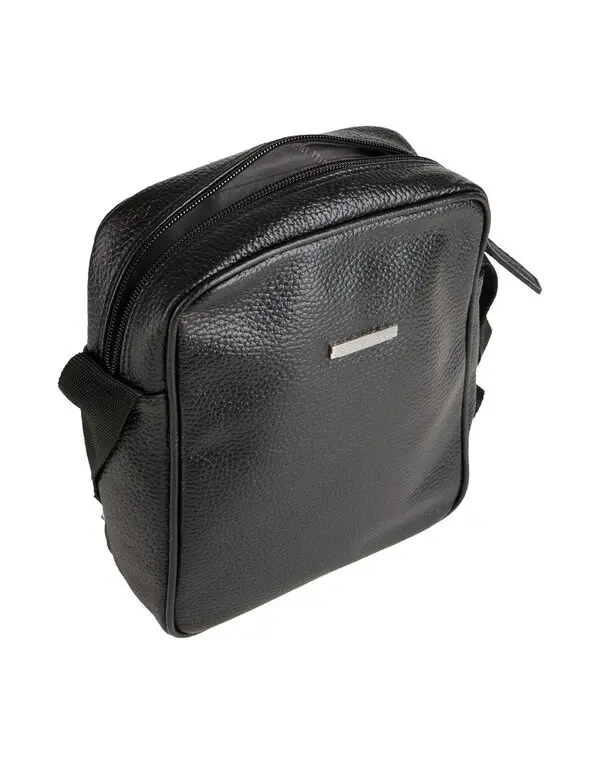 CERRUTI 1881 Calfskin Crossbody Bag With Embossed Logo Detail