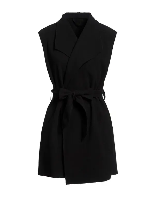 CARLA G. Wool And Polyamide Belted Sleeveless Coat
