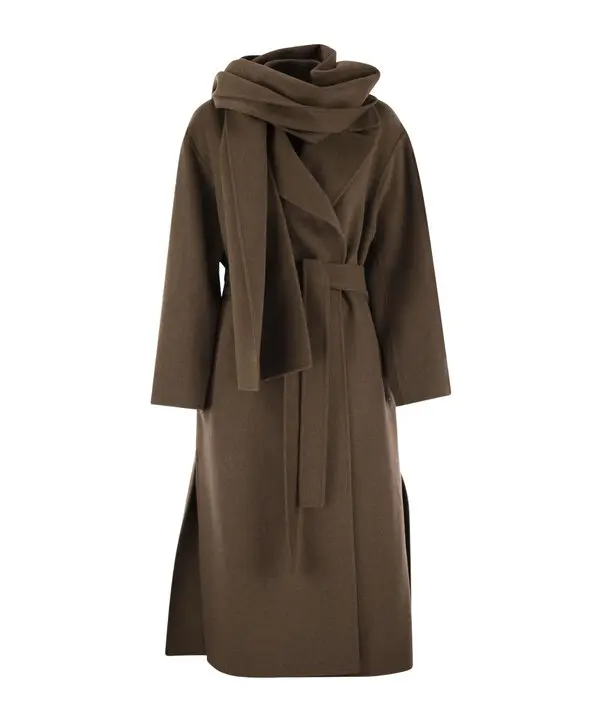 Max Mara Cuore Belted Long-sleeved Coat