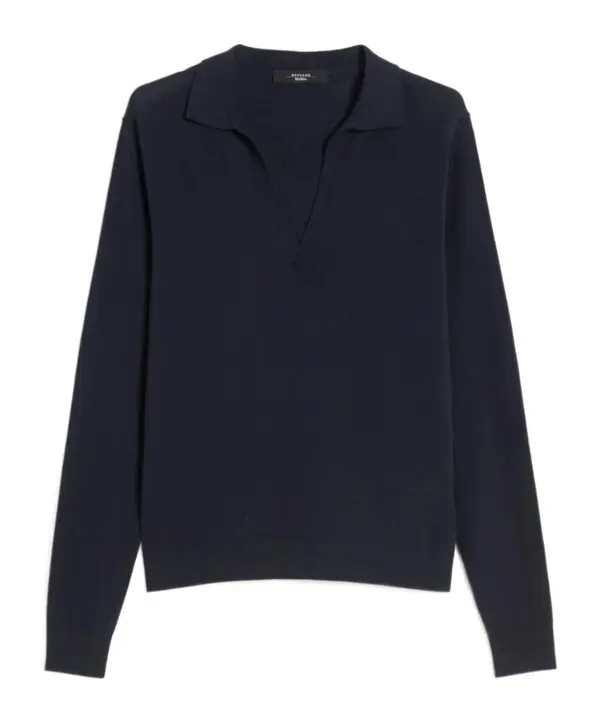 Max Mara Long Sleeve Lapel Polo Shirt