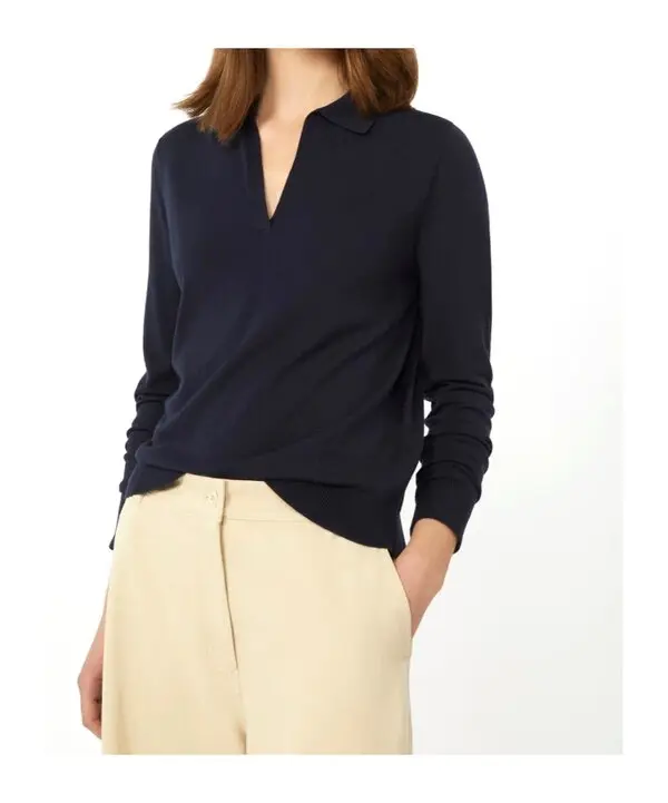 Max Mara Long Sleeve Lapel Polo Shirt