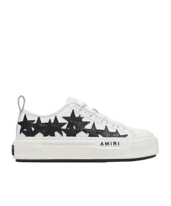 Amiri Star Patch Lace-up Sneakers - White/black