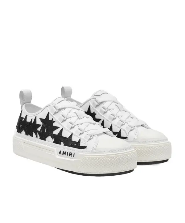 Amiri Star Patch Lace-up Sneakers - White/black