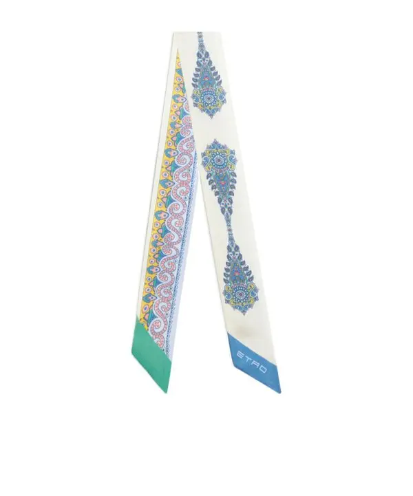 Etro Paisley Printed Satin Scarf
