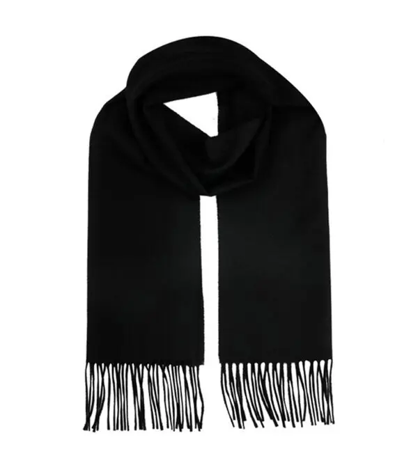 Moschino Logo-embroidered Fringed Scarf
