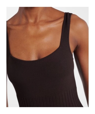 Staud Ellison Pleated Knitted Midi Dress