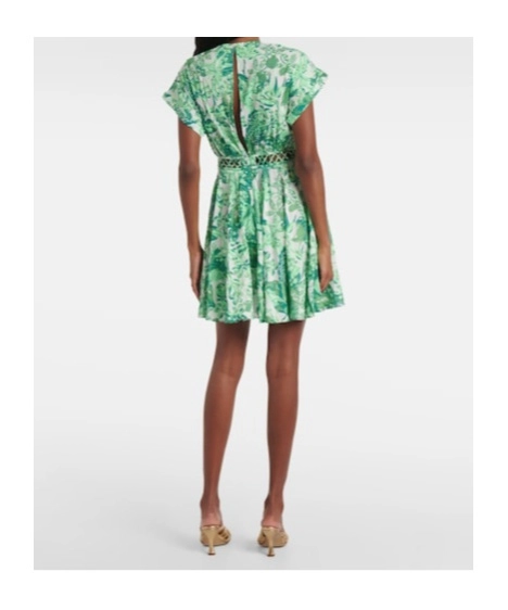 Poupette St Barth Cecile Cutout Printed Minidress