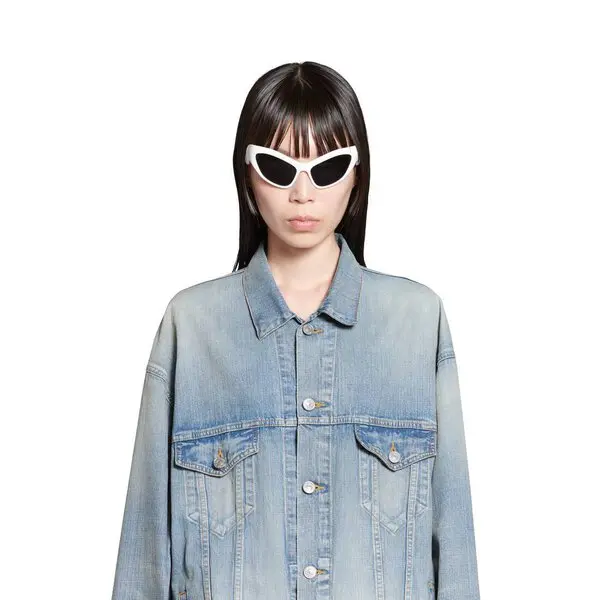 Balenciaga Graphic Printed Denim Jacket