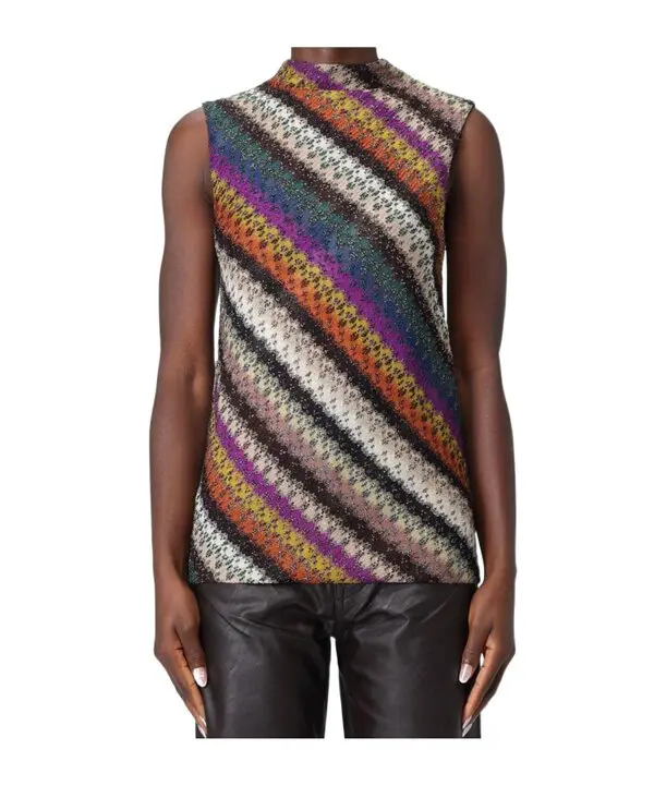 Missoni Lamé Crewneck Sleeveless Jumper