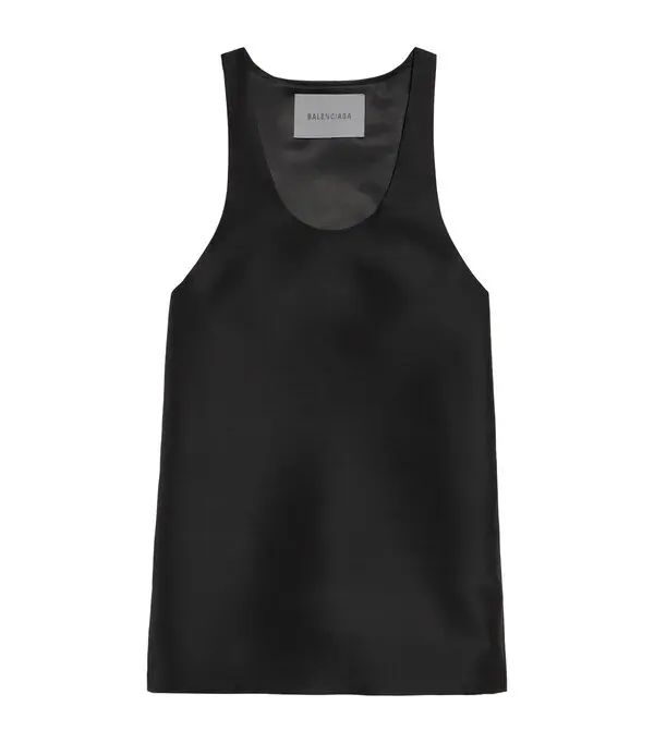 Balenciaga Wool-silk Scoop-neck Top