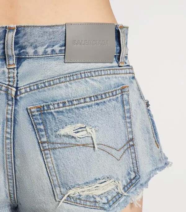 Balenciaga Distressed Denim Shorts