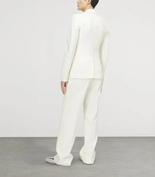 Alexander McQueen Wool Pleated Blazer