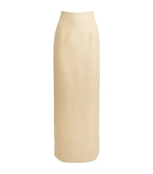 Huishan Zhang Tweed Vania Pencil Skirt - Yellow