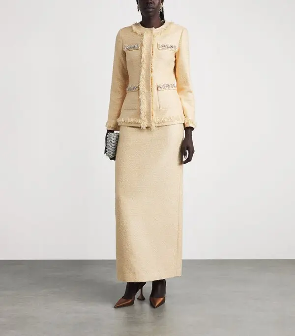 Huishan Zhang Tweed Vania Pencil Skirt